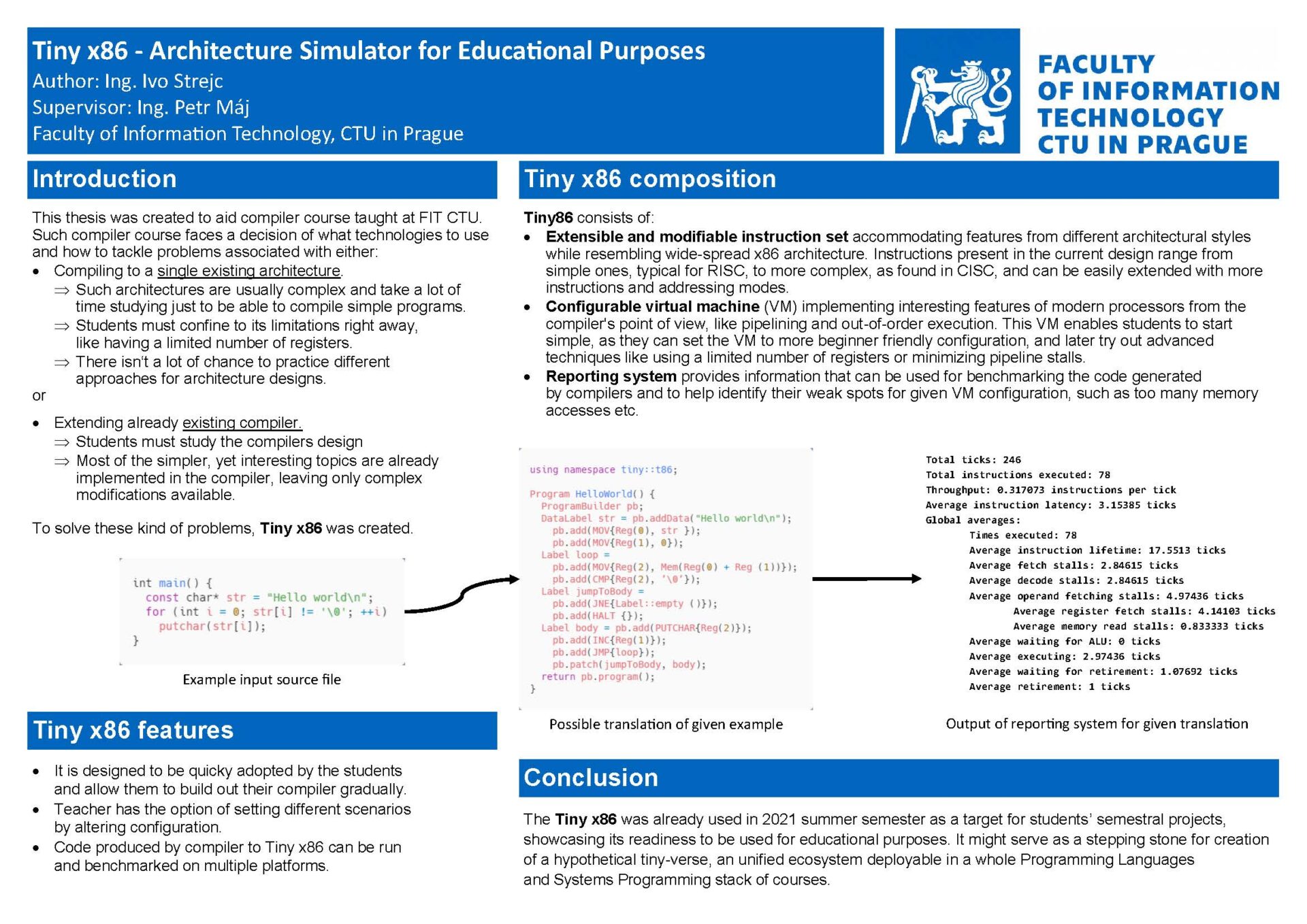 Tiny x86 - Simulátor architektury pro vzdělávací účely | IT SPY
