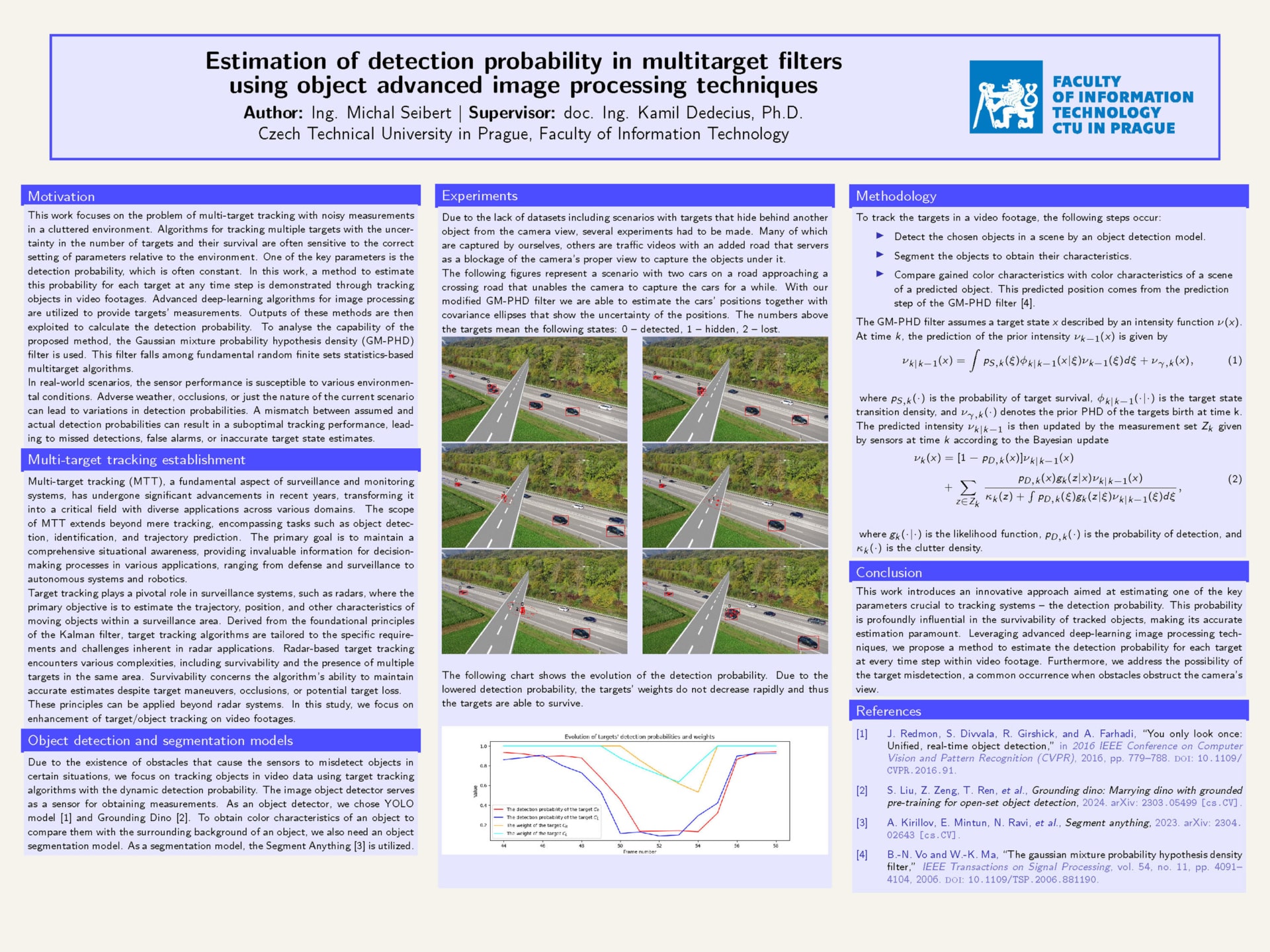 Estimation of detection probability in multitarget filters using object ...