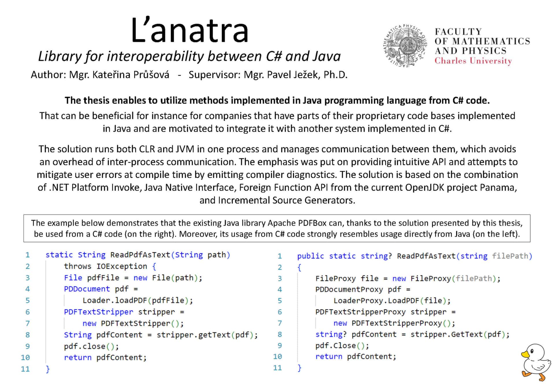 L'anatra - Library for interoperability between C# and Java | IT SPY